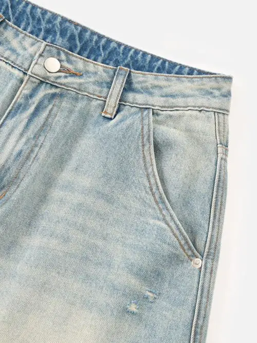 AELFRIC EDEN Washed Panel Baggy Barrel Jeans