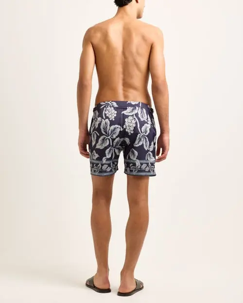 Orlebar Brown Bulldog Exclusive-print Mid-length Swim Shorts - Night Iris