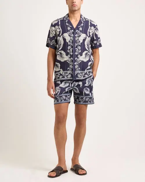 Orlebar Brown Bulldog Exclusive-print Mid-length Swim Shorts - Night Iris