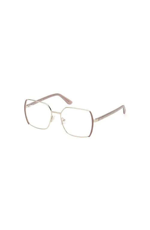 MARCIANO Geometric Metal Eyeglasses - Beige