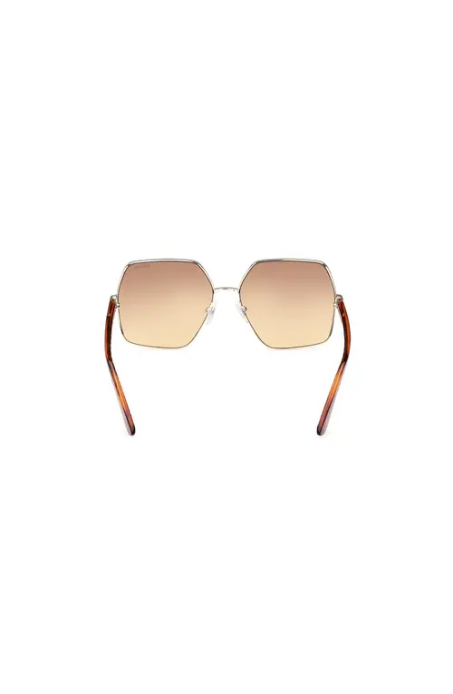 Guess Oversized Rimless Hexagonal Sunglasses