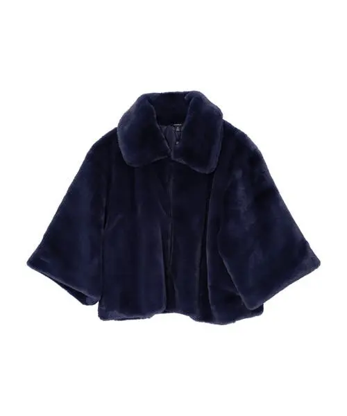 Echo Blair Sheared Mink Faux Fur Jacket - Denim Blue