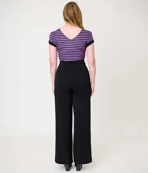 Unique Vintage Lace Up High Waist Trousers