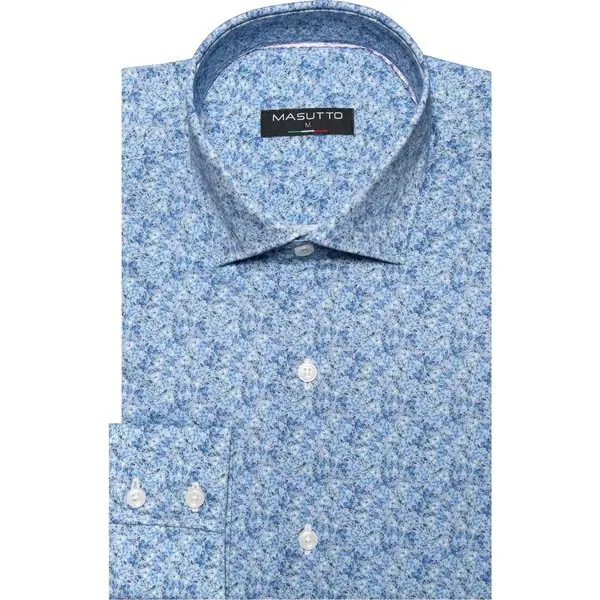 MASUTTO Pirlo Print Button-up Long Sleeve Shirt