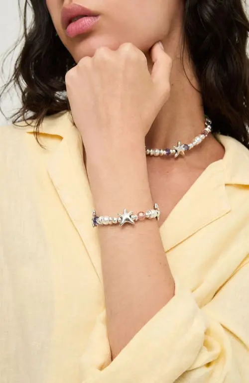 UNODE50 Tone Multicolor Faceted Crystal Bracelet