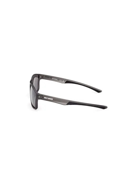 HARLEY-DAVIDSON Vented Temple Rectangular Sport Sunglasses - Grey/smoke Mirror