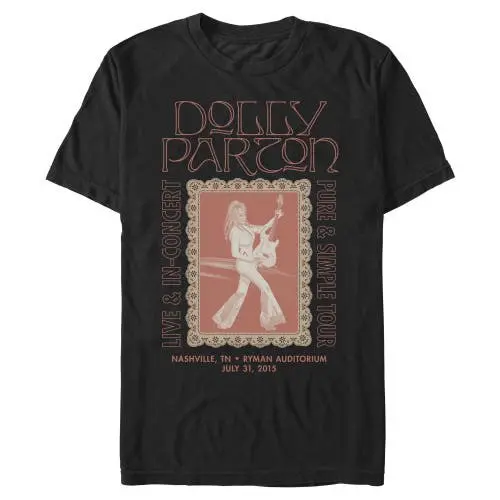 DOLLY PARTON Frame Concert Poster Short Sleeve T-shirt - Black