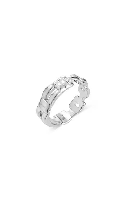 RETRO CHIC Rome Chain Ring - Silver