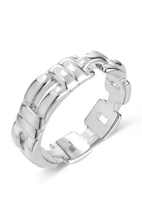 RETRO CHIC Rome Chain Ring - Silver