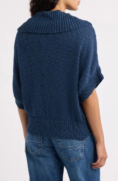 BDG URBAN OUTFITTERS Batwing Peacoat Cardigan - Navy