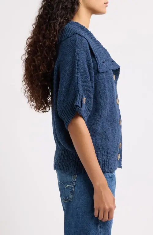 BDG URBAN OUTFITTERS Batwing Peacoat Cardigan - Navy