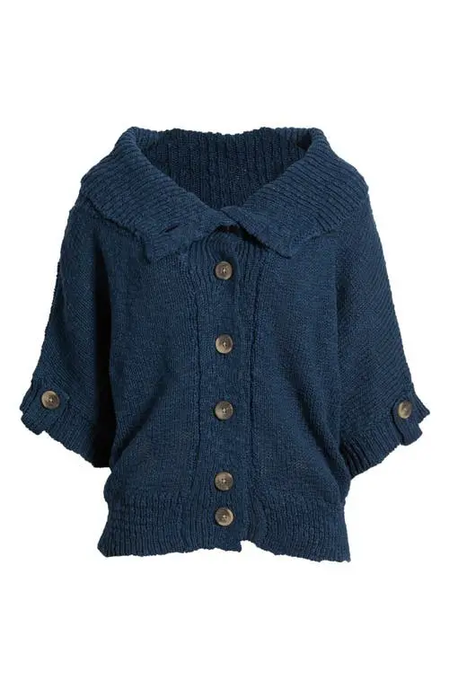 BDG URBAN OUTFITTERS Batwing Peacoat Cardigan - Navy
