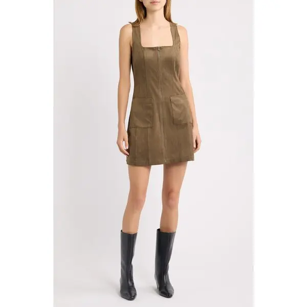LOST + WANDER Urban Fall Faux Suede Minidress