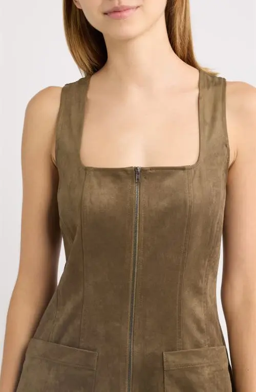 LOST + WANDER Urban Fall Faux Suede Minidress