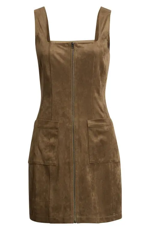 LOST + WANDER Urban Fall Faux Suede Minidress