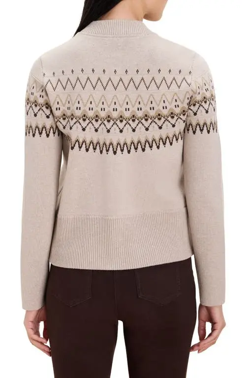 NIC+ZOE Fair Isle Knit Bomber Jacket