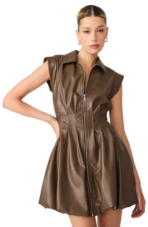 Steve Madden Dyanne Faux Leather Minidress