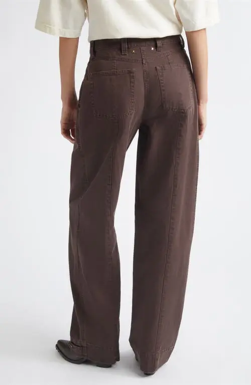 GOLDEN GOOSE Journey Wide Leg Workwear Pants - Mole