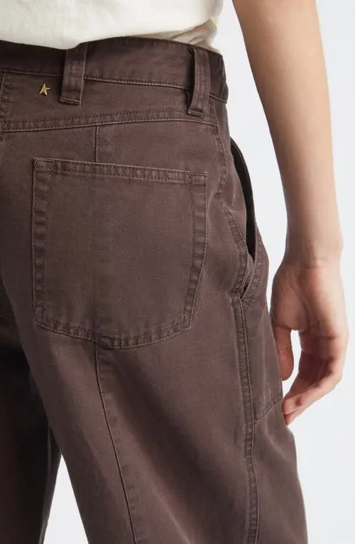 GOLDEN GOOSE Journey Wide Leg Workwear Pants - Mole