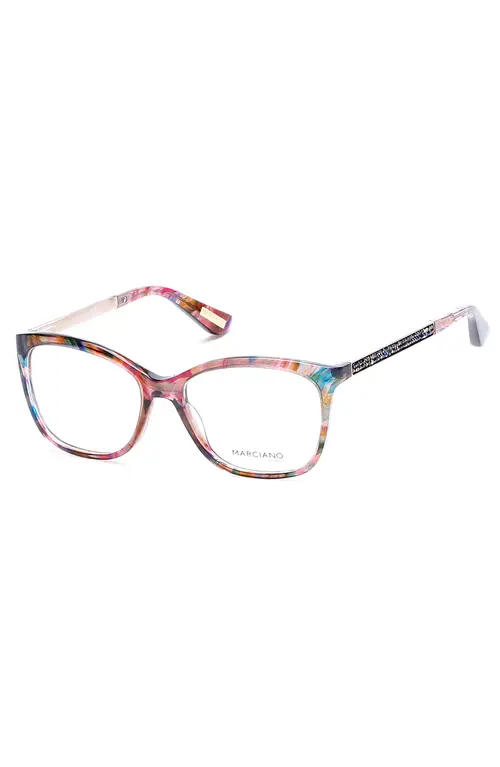 MARCIANO Floral Print Cat Eye Eyeglasses