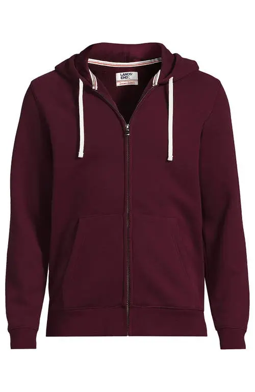 LANDS' END Long Sleeve Serious Sweats Full Zip Hoodie - Rich Burgundy