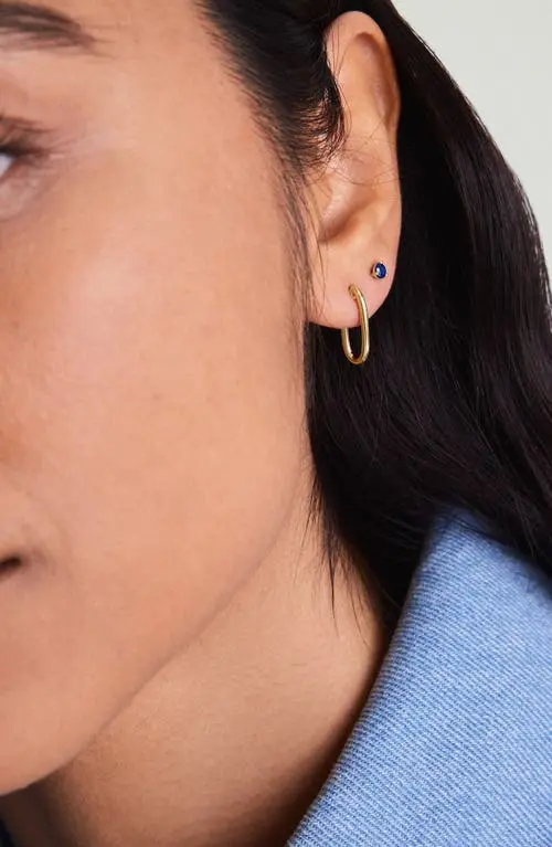 Mejuri Gemstone Studs - Blue Sapphire