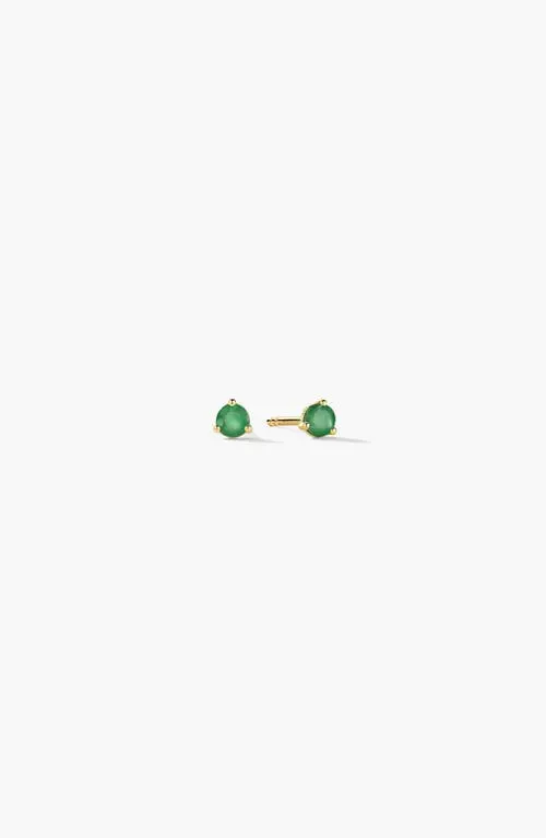 Mejuri Gemstone Studs - Emerald