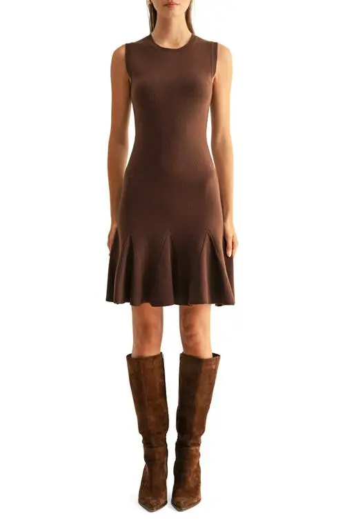 Adelyn Rae Gabrielle Flared Knit Minidress