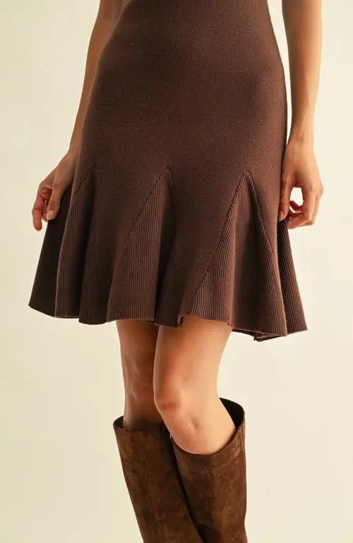 Adelyn Rae Gabrielle Flared Knit Minidress