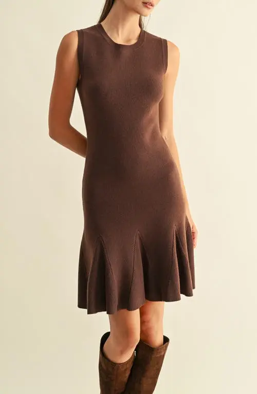 Adelyn Rae Gabrielle Flared Knit Minidress