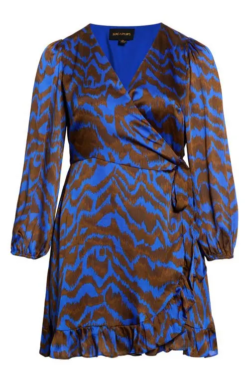 SUGARLIPS Krista Abstract Minidress - Brown-multi