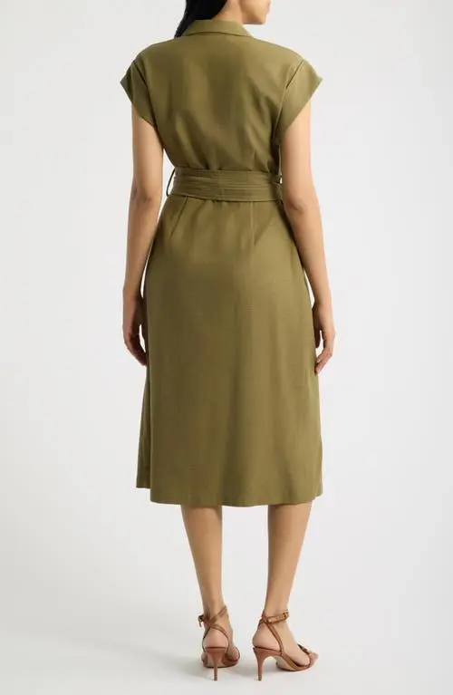 Julia Jordan Short Sleeve Midi Shirtdress