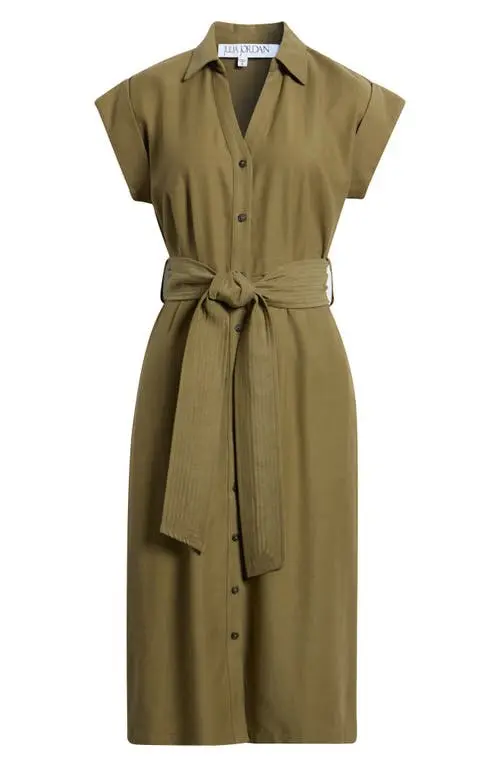 Julia Jordan Short Sleeve Midi Shirtdress