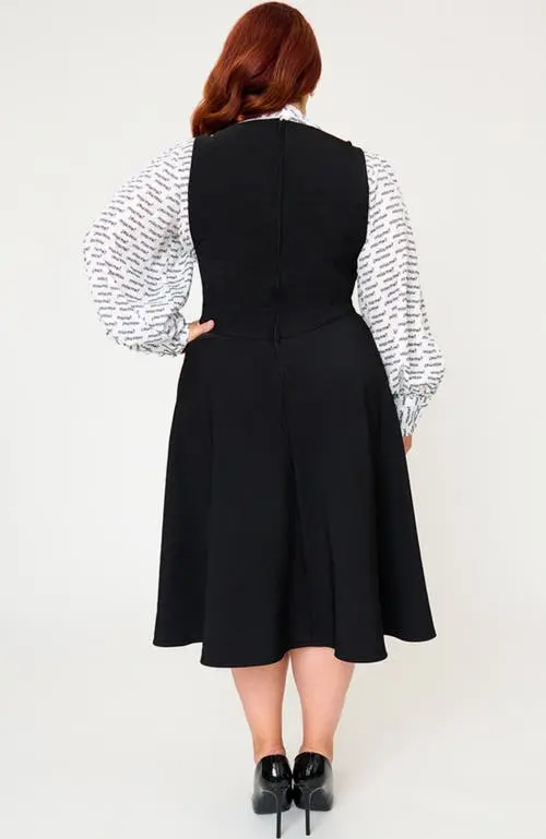 Unique Vintage Corset Pinafore Skirt