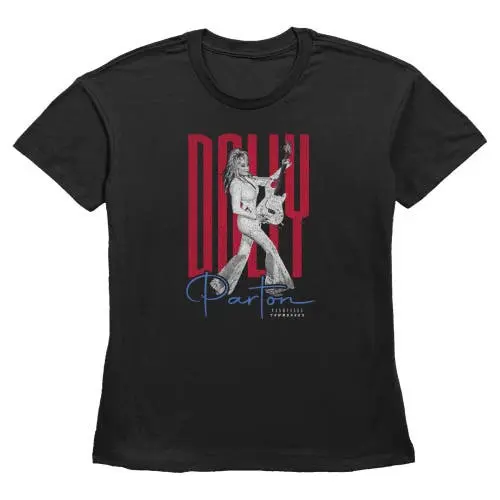 DOLLY PARTON Nashville Tennessee Pose Short Sleeve T-shirt - Black