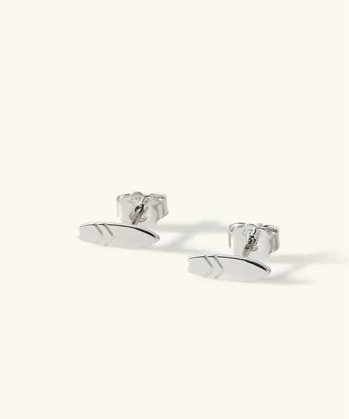 ORA ANA The Waxed Stud Earrings - Sterling Silver