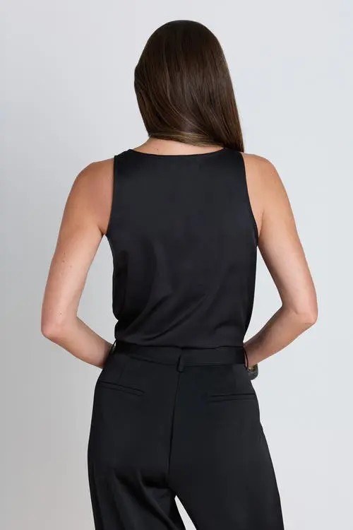 THE NOLI SHOP Kay Silk Top - Black