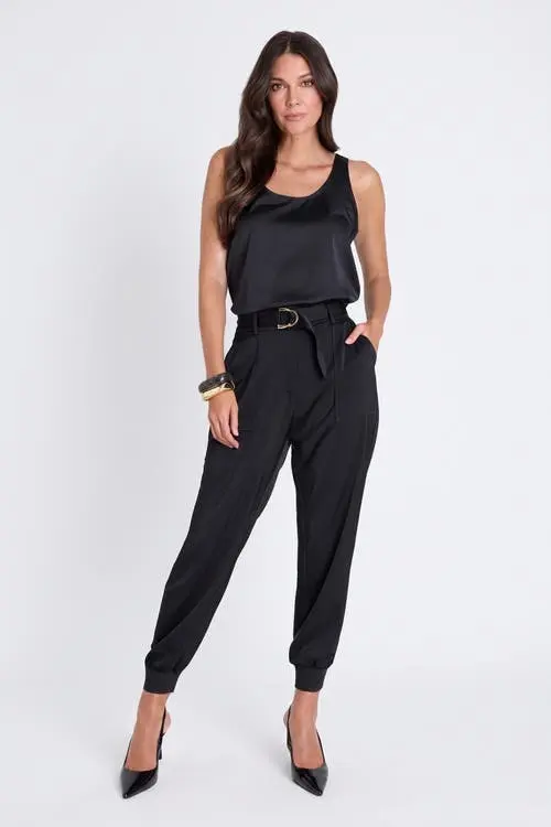 THE NOLI SHOP Kay Silk Top - Black