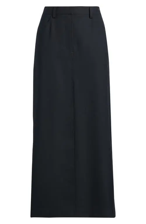 Theory Front Vent Wool Blend Maxi Skirt