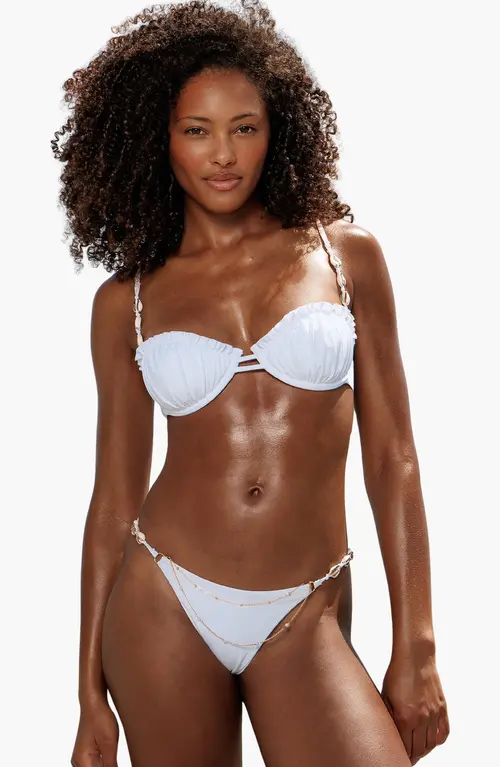 BEACH BUNNY Etana Skimpy Bottom - White