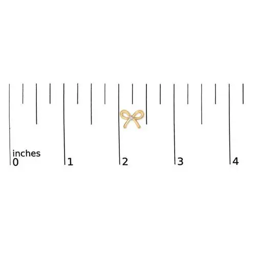 HAUS OF BRILLIANCE Gold Vermeil Diamond Accent Bow Earring