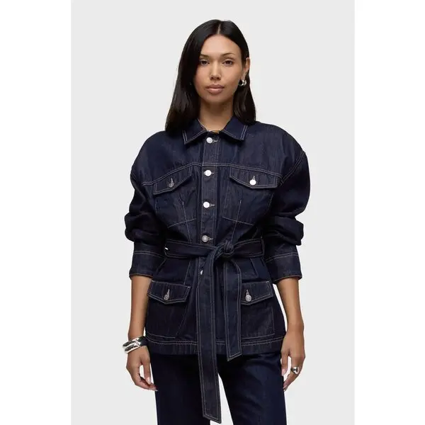 Hudson Jeans Anya Belted Denim Jacket - Rinse