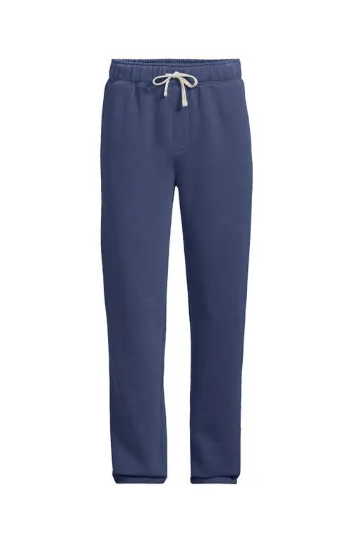 LANDS' END Serious Sweats Straight Leg Sweatpant - Nightfall Blue