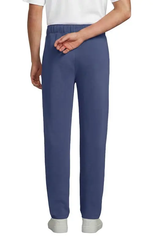 LANDS' END Serious Sweats Straight Leg Sweatpant - Nightfall Blue