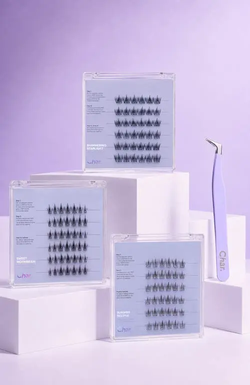 CHAR COSMETICS Dreaming Bunny Collection Pre-glued Reusable Lashes And 45 Degree Tweezer