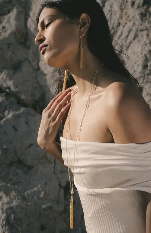 SATYA JEWELRY Paths In Motion Tassel Earrings