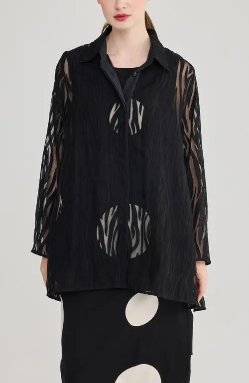 LUUKAA Solveig Jacquard Shirt - Black