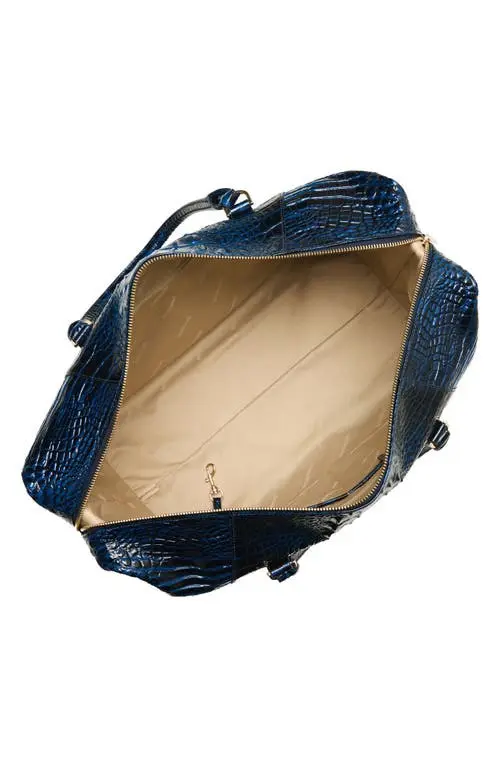Brahmin Daniela Croc Embossed Leather Travel Bag