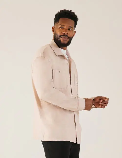 GLYDER Fairway Button Down - Oatmilk