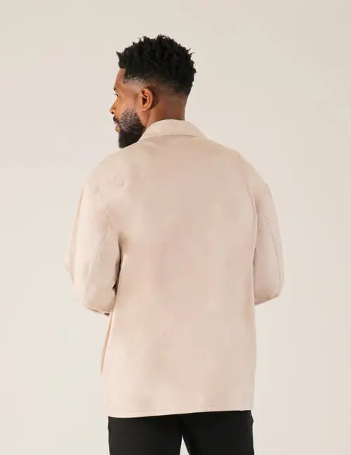 GLYDER Fairway Button Down - Oatmilk